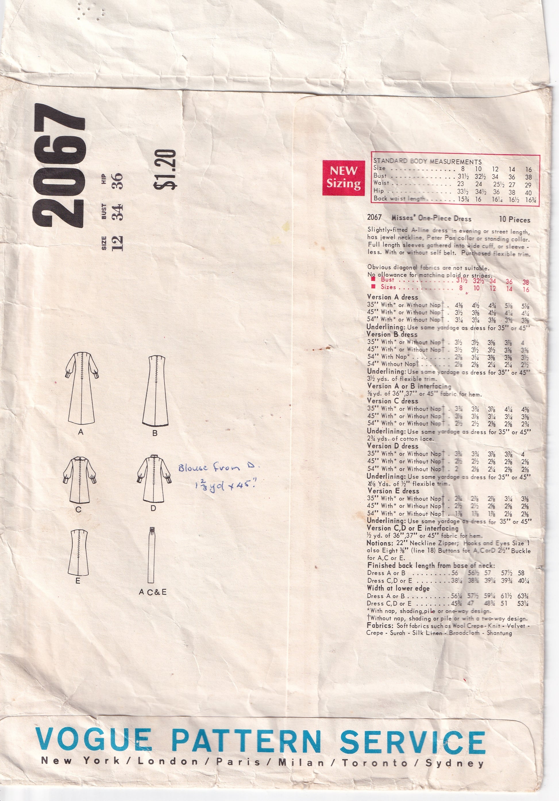 Vogue Basic Design 2067 Womens A Line Evening Dress with Optional Full ...