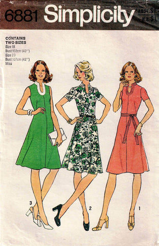 Simplicity 7181 Womens Dress Maxi Blouse & Scarf 1970s Vintage Sewing