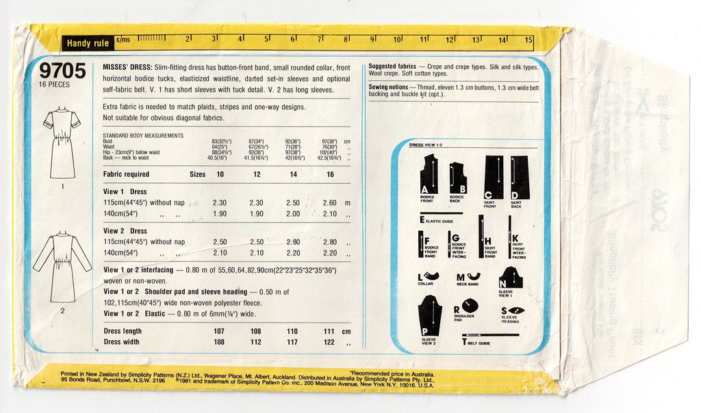 Simplicity 9705 Jonathan Hitchcock for Reuben Thomas Tucked Front Dres