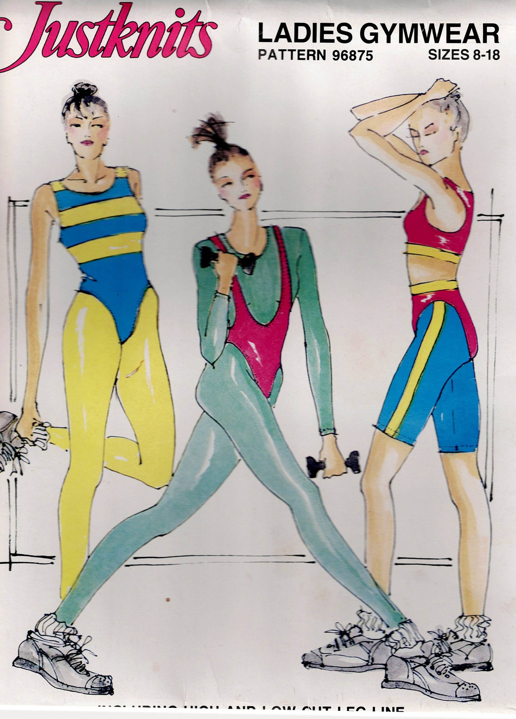 Justknits 96875 Womens Retro Gymwear Leotards Tights Unitard & More 19 ...