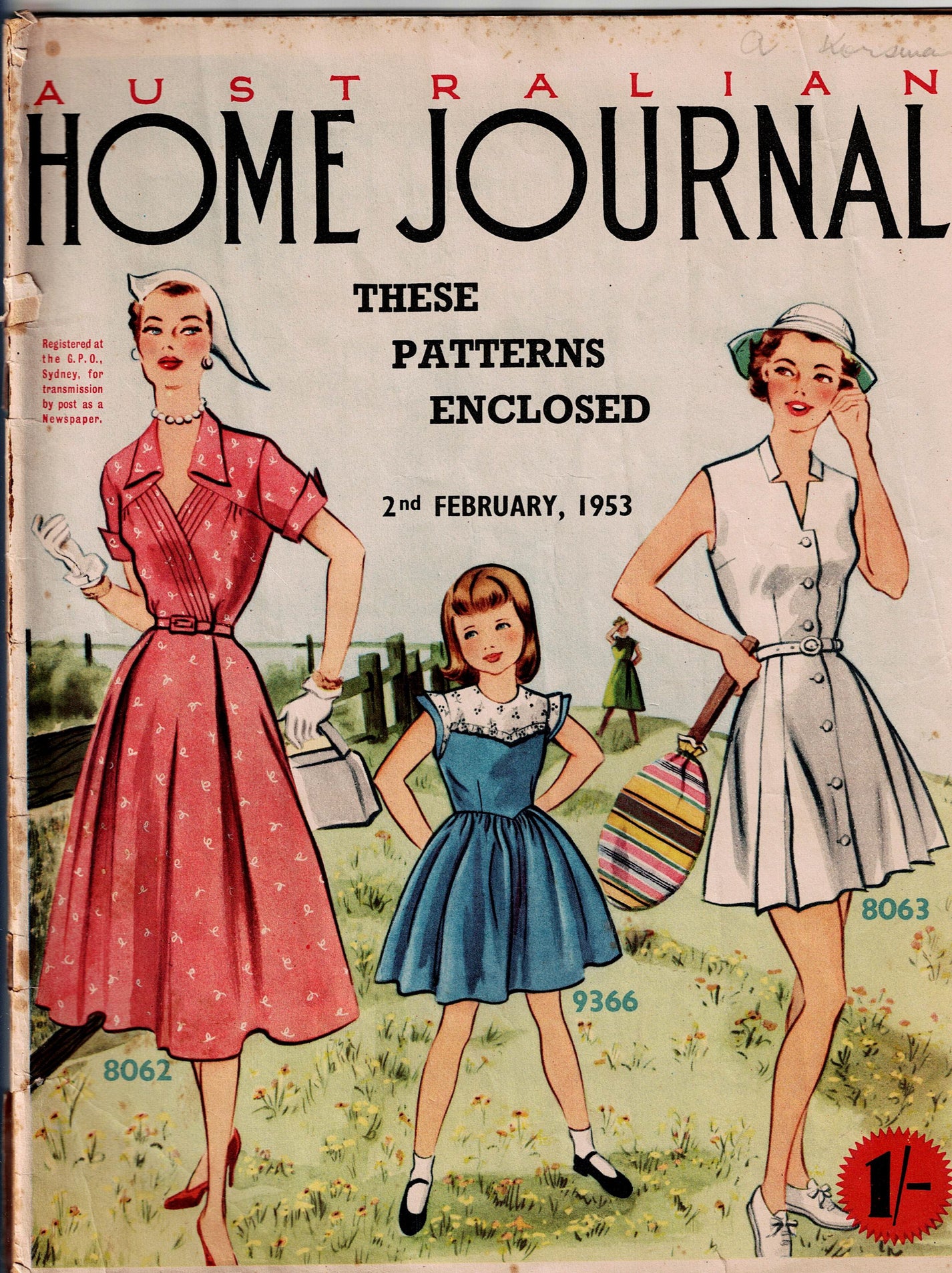Australian Home Journal Magazine February 1953 with Womens Full Skirt ...