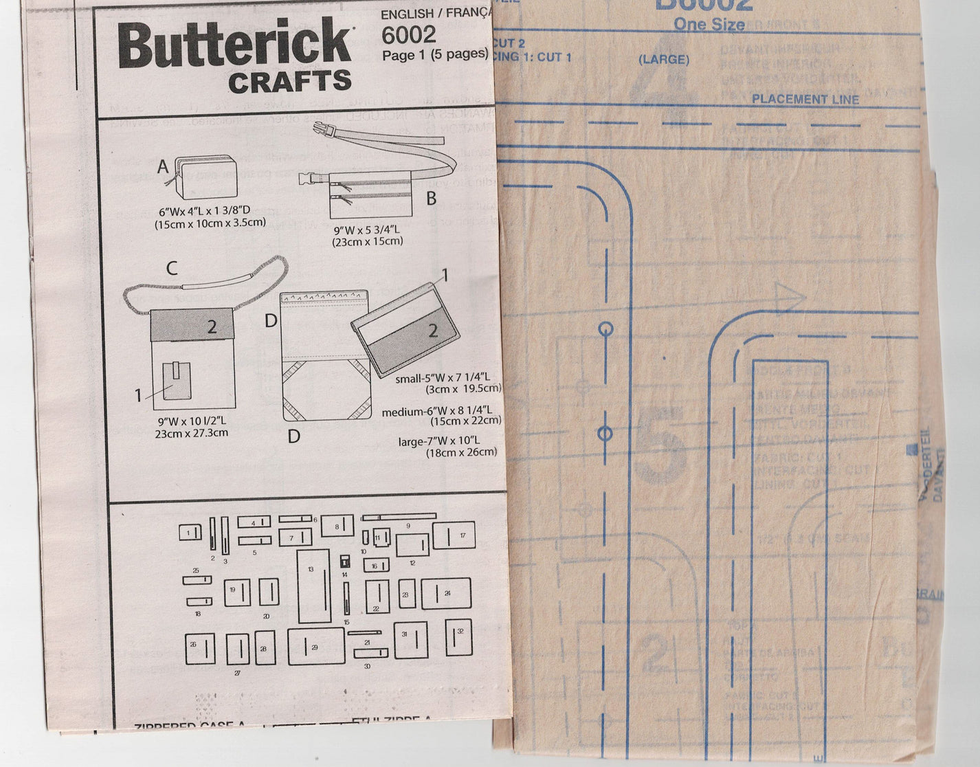 Butterick 6002 Zipper Bags Electronic Device Cases Out Of Print Sewing ...