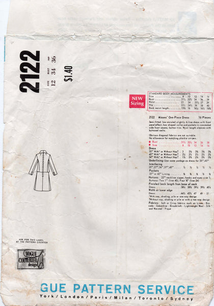 Vogue Couturier Design 2122 JO MATTLI Of London Womens Drop Waisted Pa