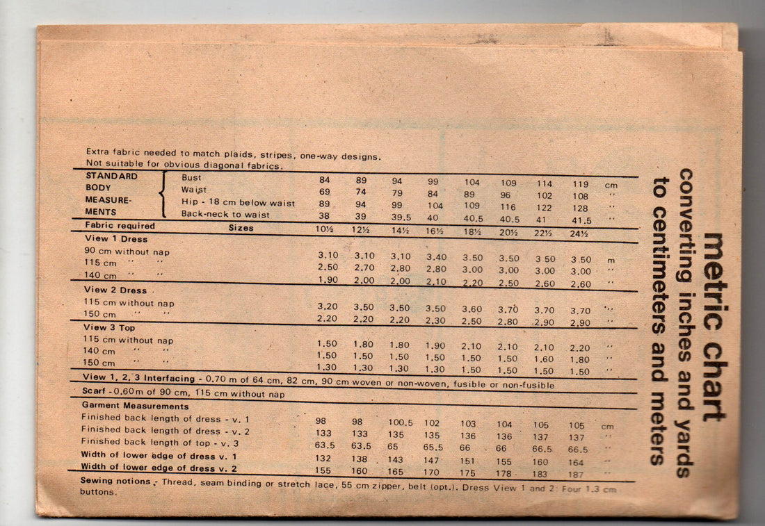 Simplicity 7181 Womens Half Size Dress Maxi Blouse & Scarf 1970s Vinta ...